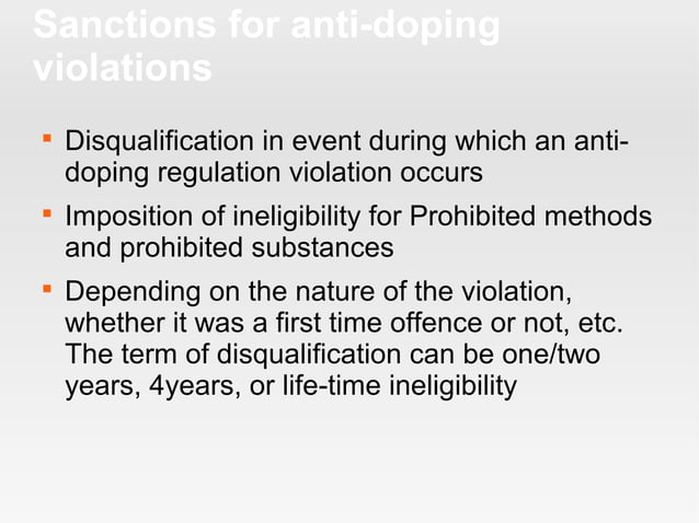 Sports law - anti-doping rules | PPT