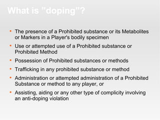 Sports law - anti-doping rules | PPT