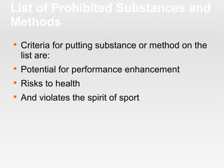 Sports law - anti-doping rules | PPT