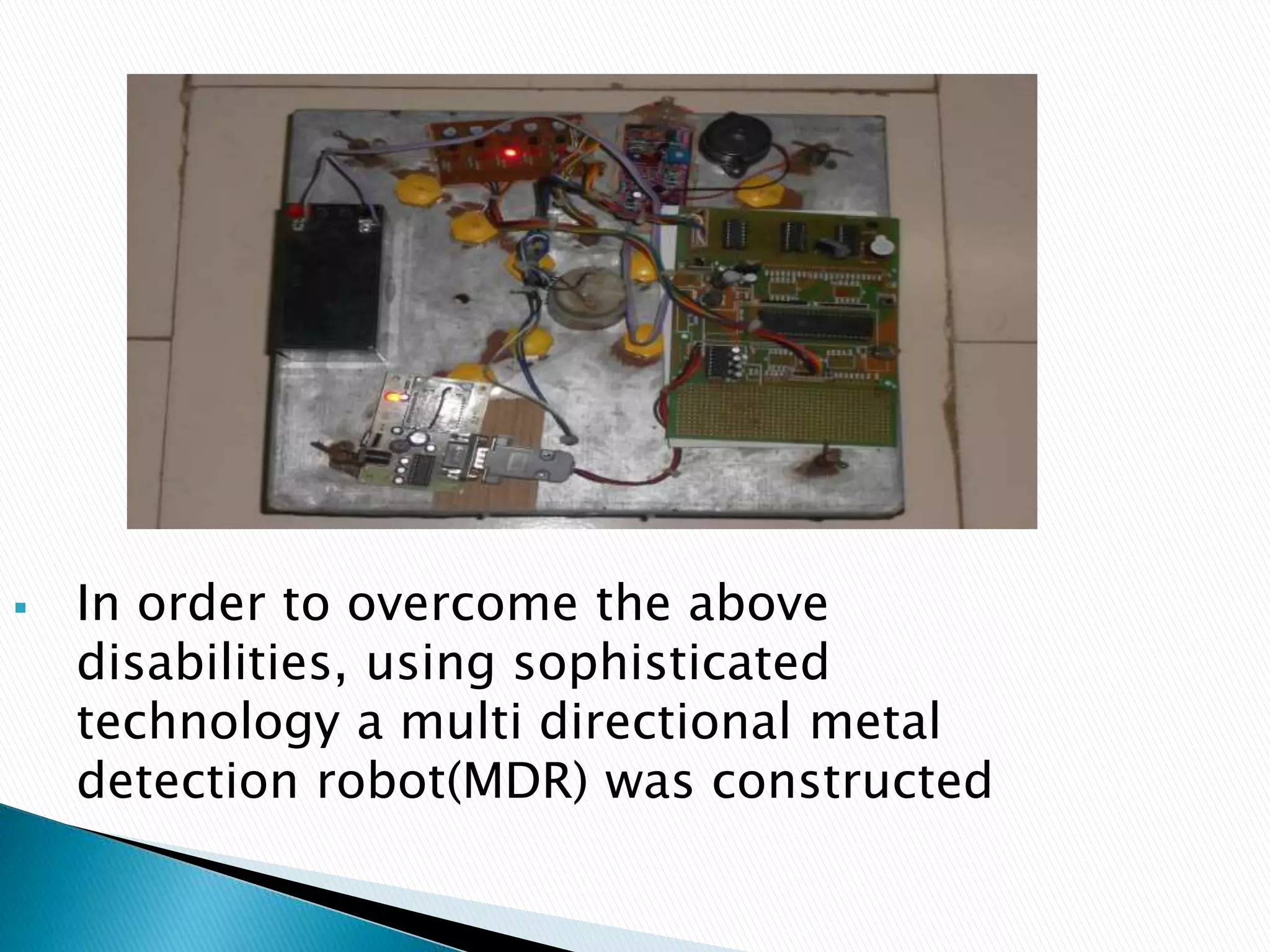 Multi Directional Conducting Metal Detecting Robot Pptx