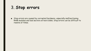 types of error | PPTX | Programming Languages | Computing