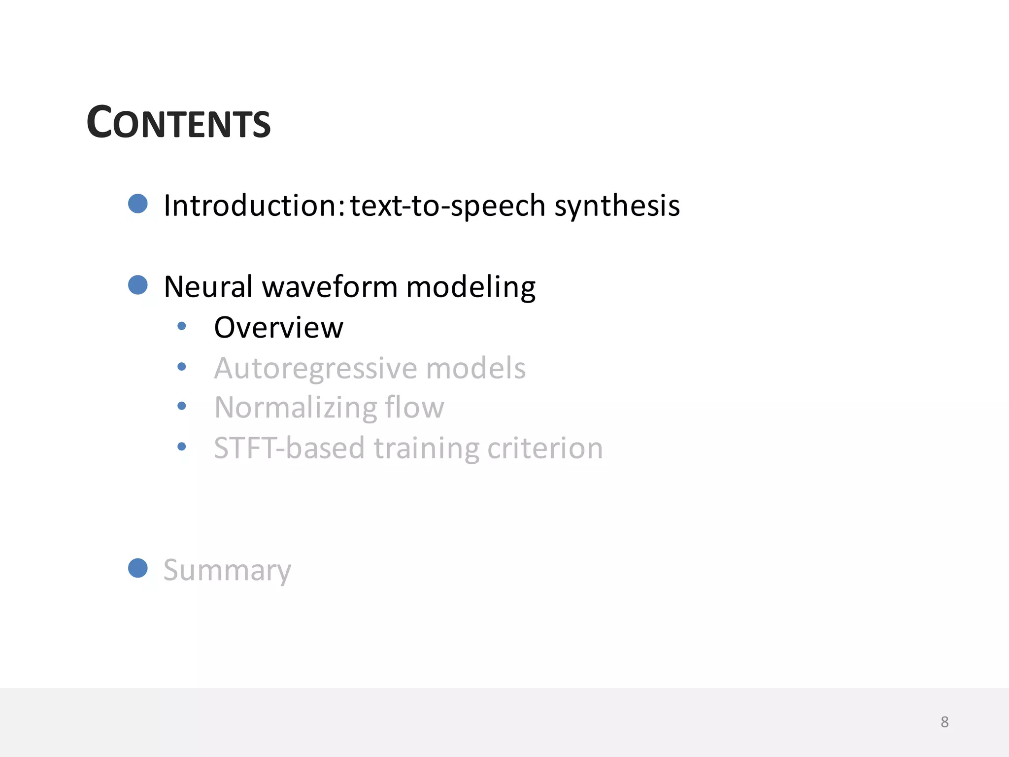 Tutorial on end-to-end text-to-speech synthesis: Part 1 – Neural waveform modeling | PDF