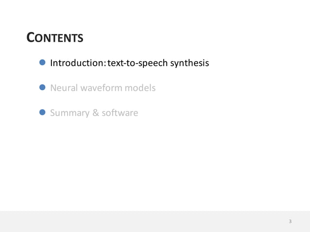 Tutorial On End To End Text To Speech Synthesis Part 1 Neural Waveform Modeling Ppt
