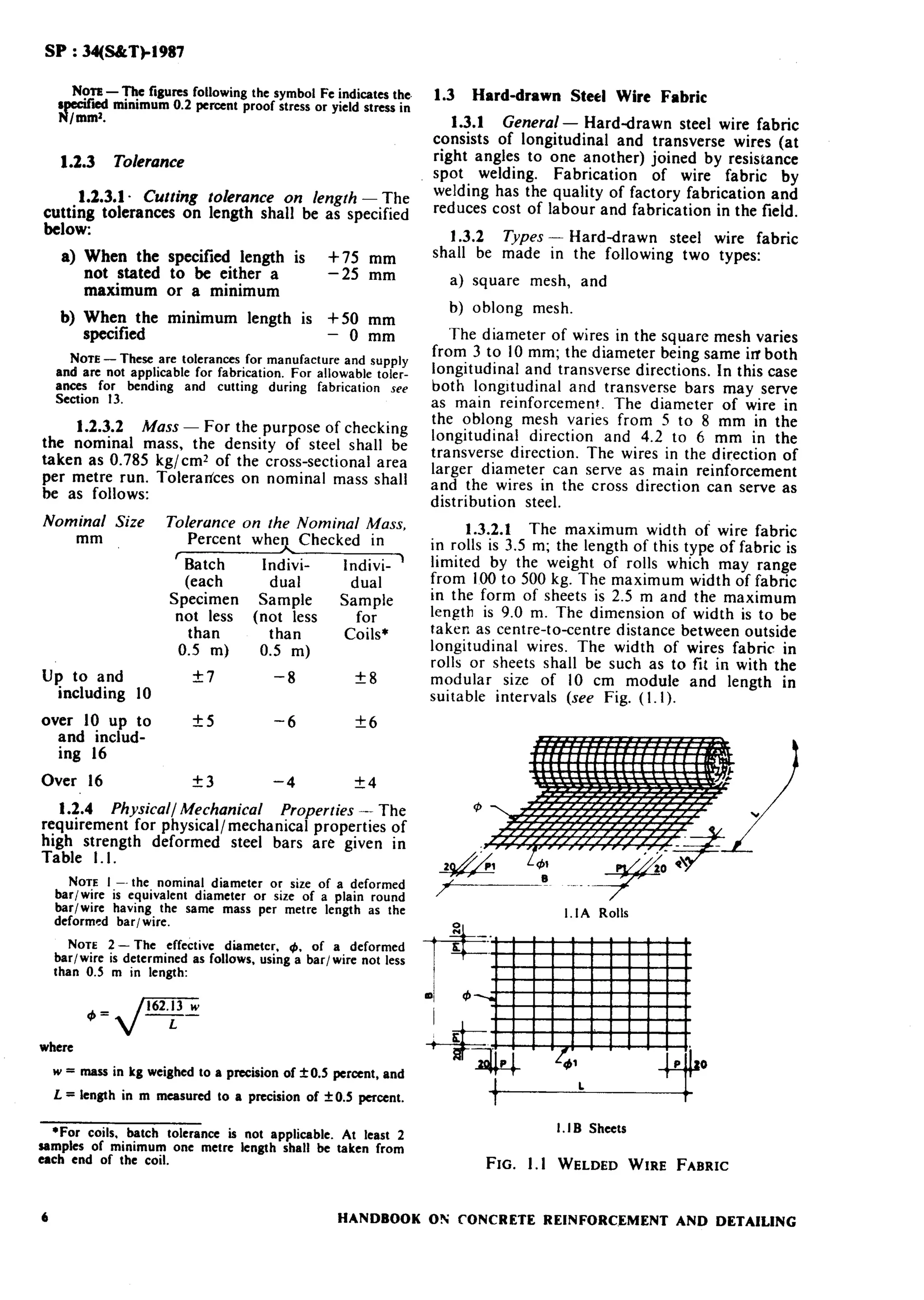 Sp 34-1987 handbook on reinforcement and detailing | PDF