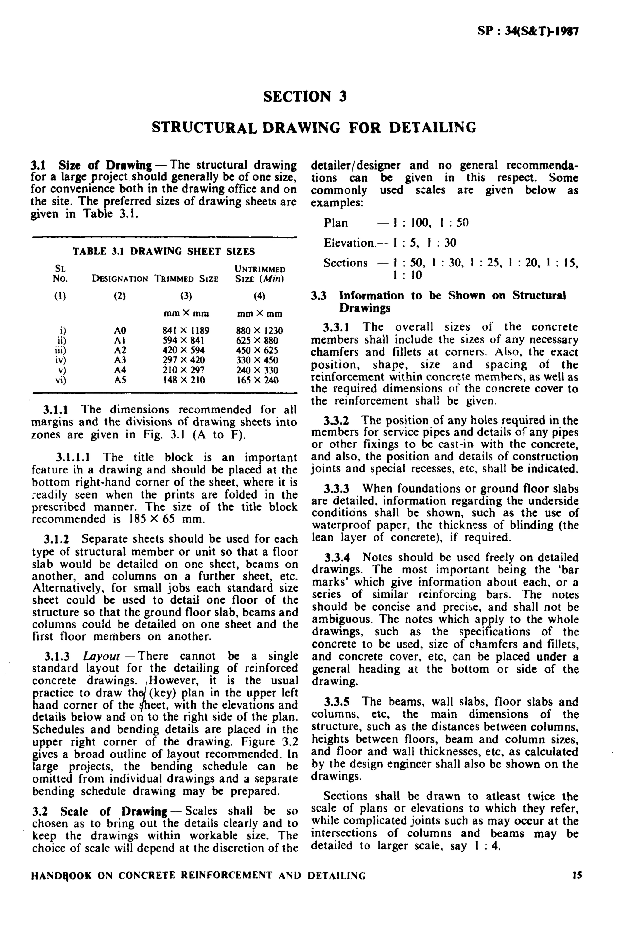 Sp 34-1987 handbook on reinforcement and detailing | PDF