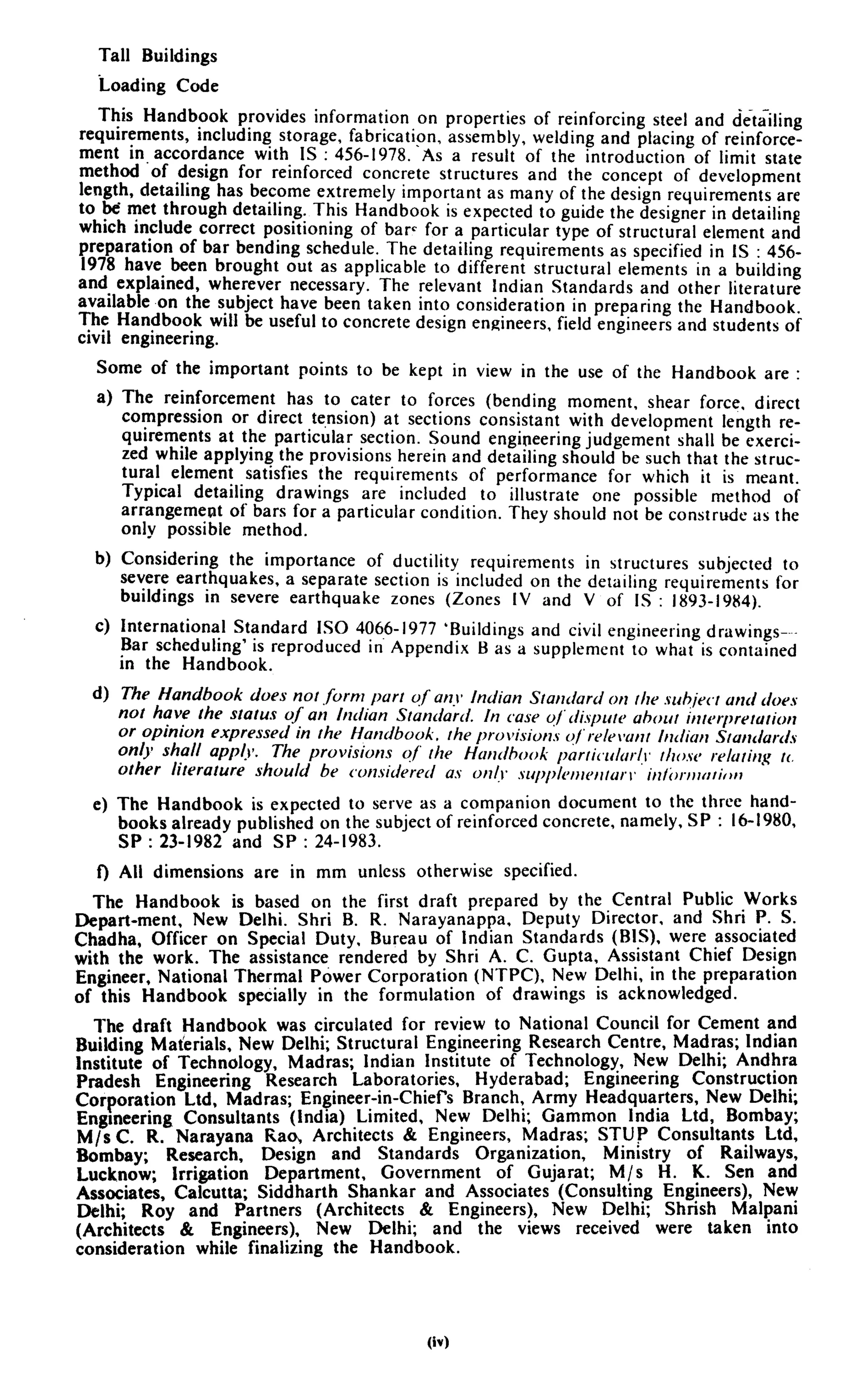Sp 34-1987 handbook on reinforcement and detailing | PDF