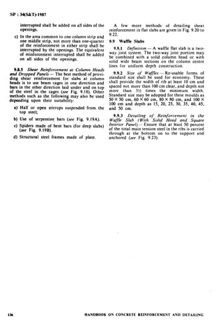 Sp 34-1987 handbook on reinforcement and detailing | PDF