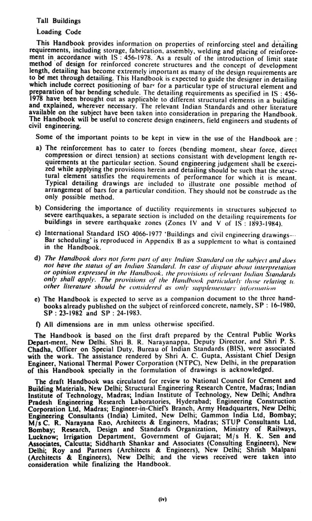 Sp 34-1987 handbook on reinforcement and detailing | PDF