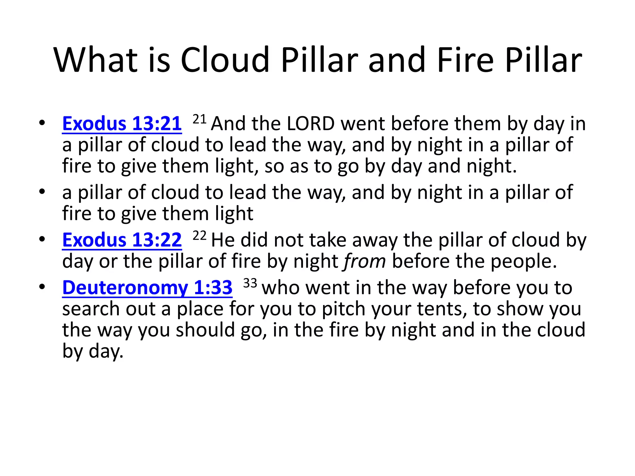 How can we become the pillar of cloud and fire today, What is a pillar ...