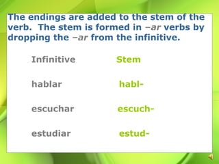 -ar verbs | PPT