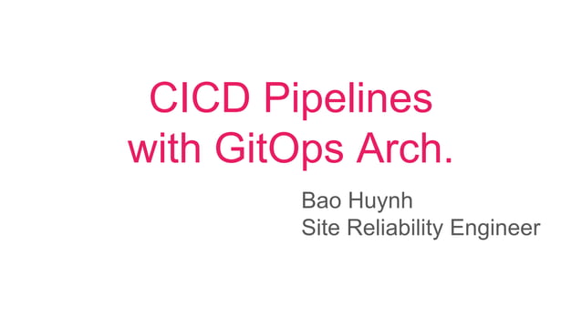 CICD pipelines with GitOps | PPT