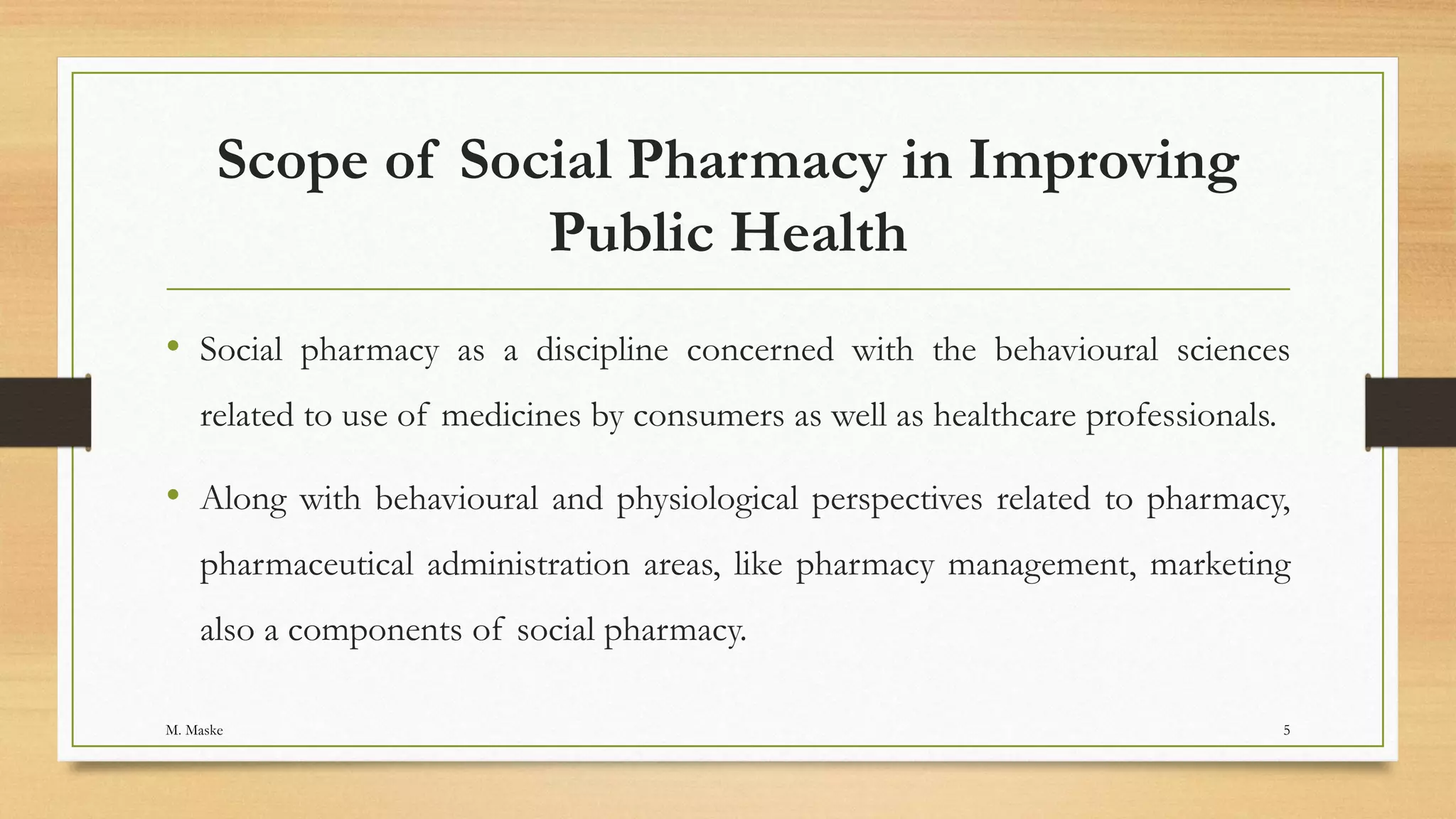 Introduction to Social Pharmacy (SP) | PDF