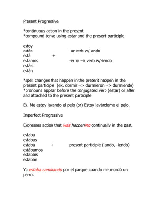 Spanish Grammar Review | DOC