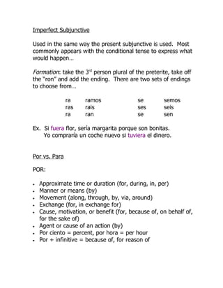 Spanish Grammar Review | DOC