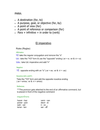 Spanish Grammar Review | DOC