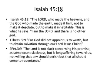 Commentary on Isaiah Chapter 45 Content outline thinking problem | PPTX