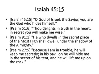 Commentary on Isaiah Chapter 45 Content outline thinking problem | PPTX