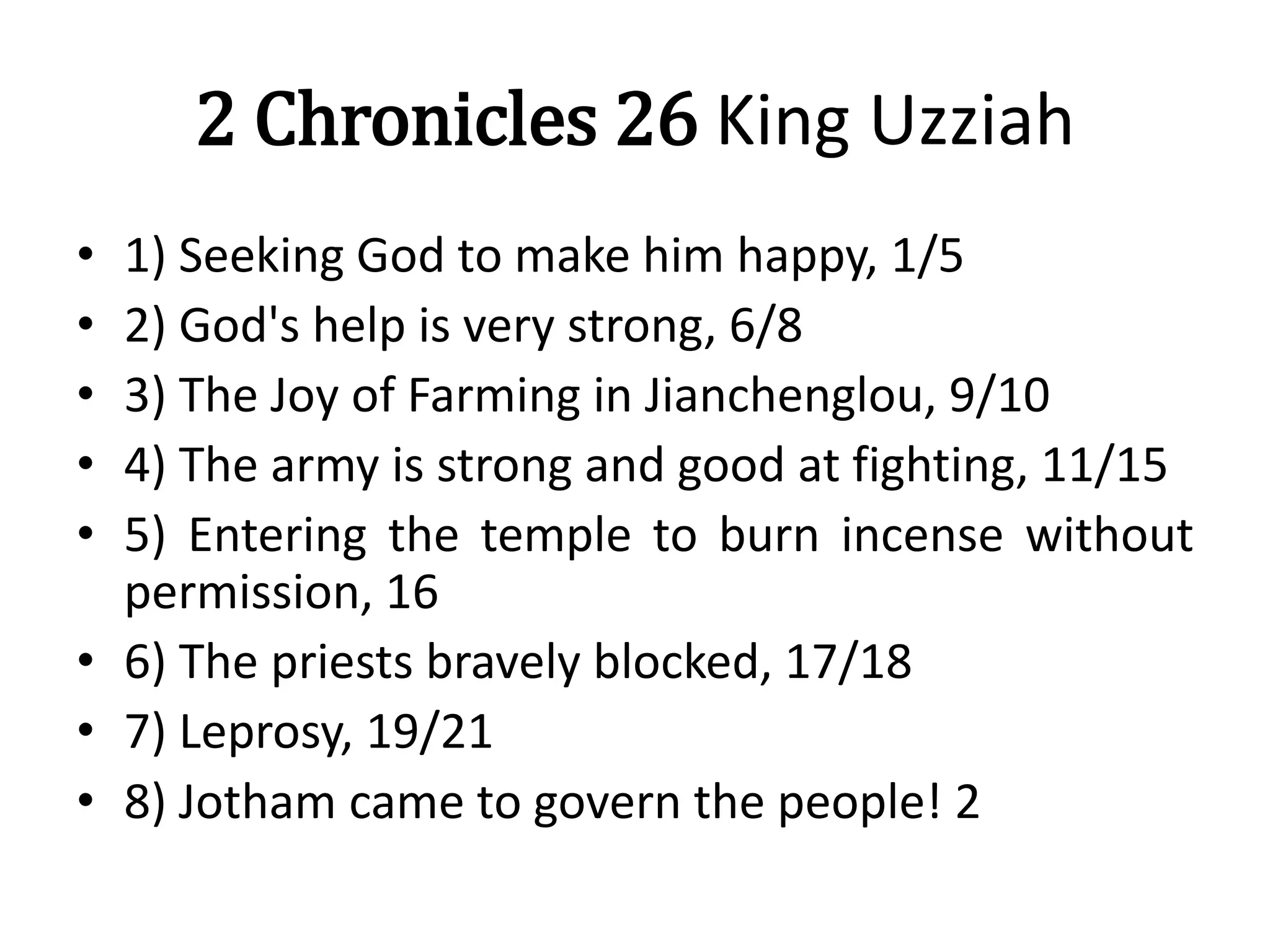 M16 2 Chronicles 25- Ezra 2 content outline think about the problem | PPT
