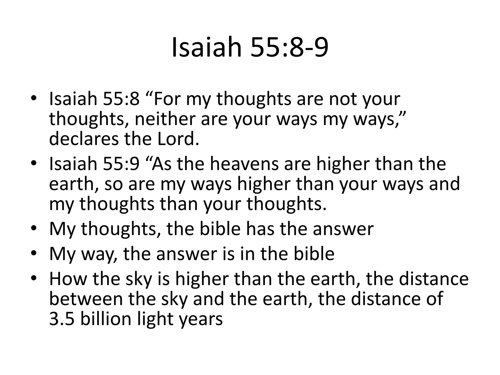 M19 BSF share Isaiah 55:8-9 know god | PPTX | Christianity | Religion ...