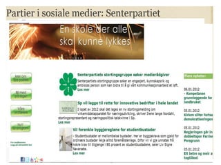 Senterpartiet i sosiale medier | PPTX