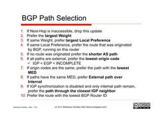 Basics of routing & switching: BGP | PPT