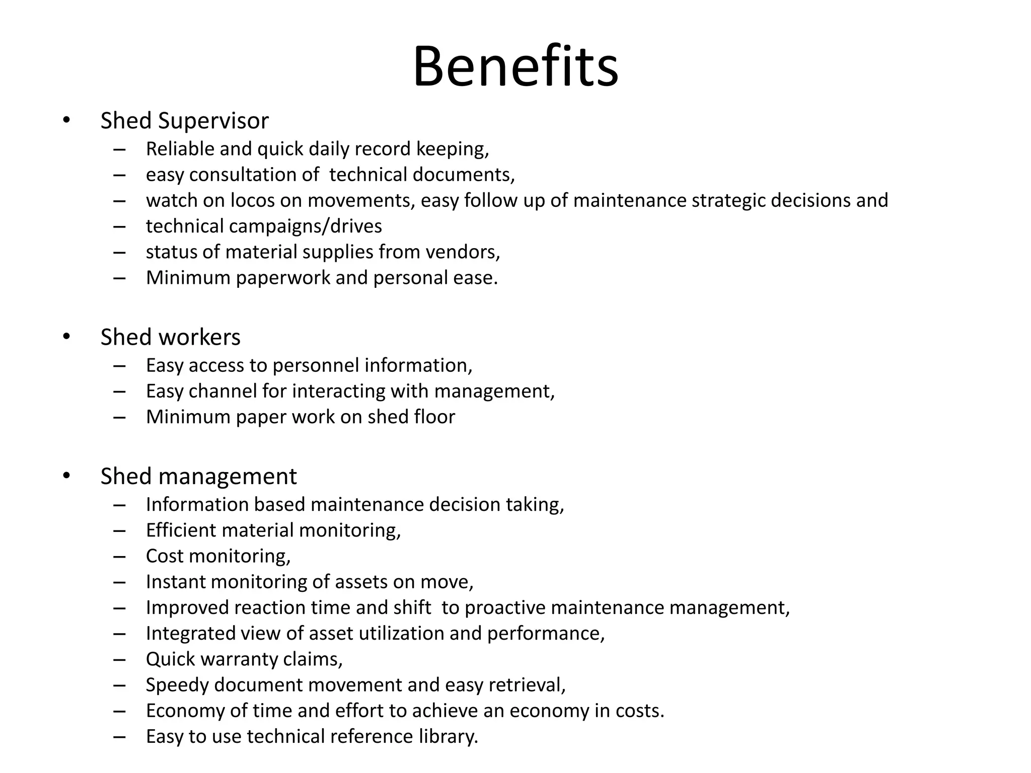 Loco Shed Management System Process | PPTX