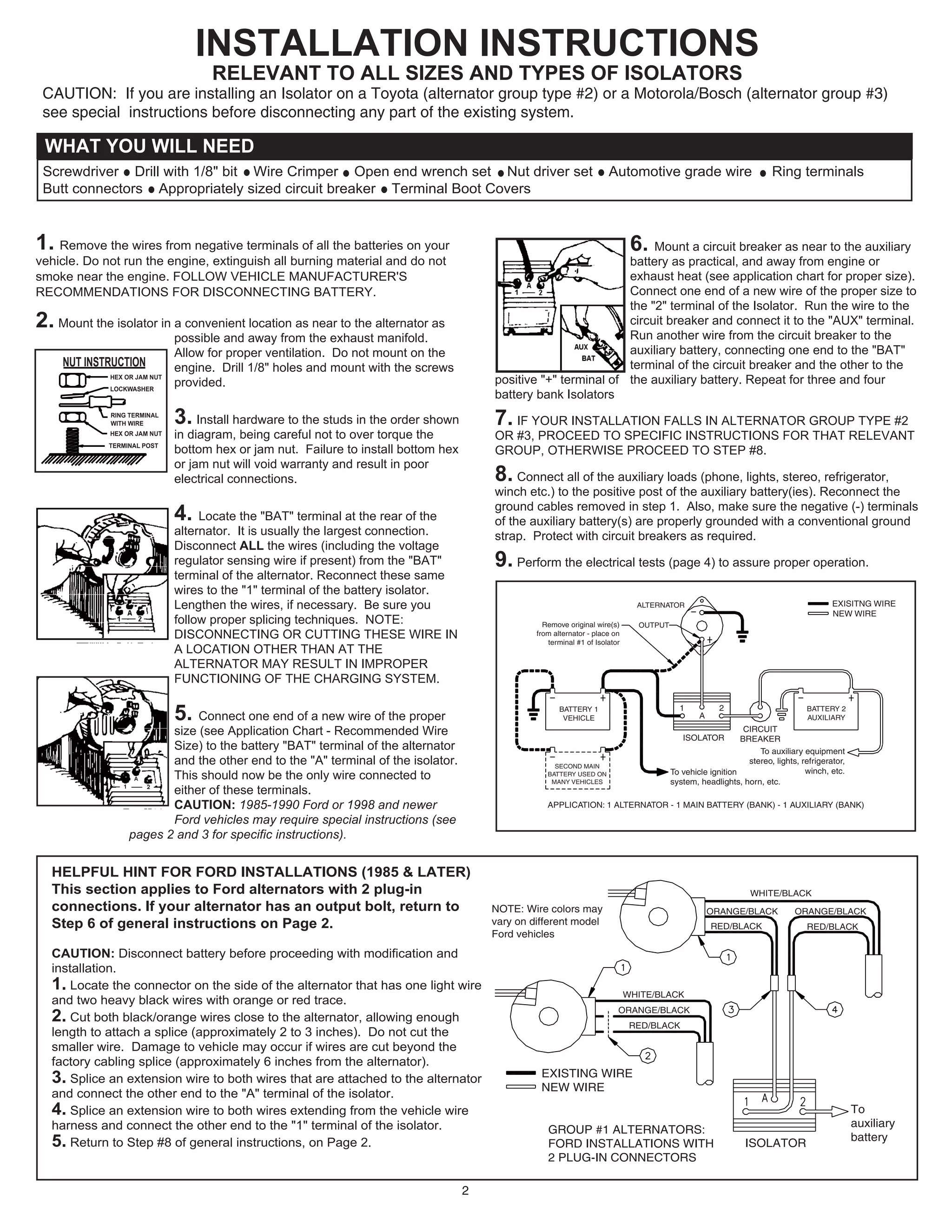 SurePower Diode Isolator Installation Instruction | PDF