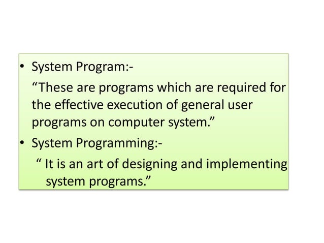 Introduction to System Programming | PPTX