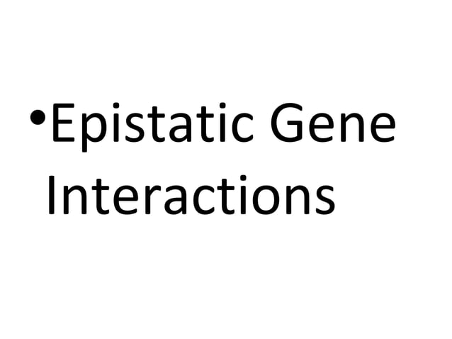 Epistatic gene interaction by BIOTECHNOLOGY CIIT ABBOTTABAD | PPT
