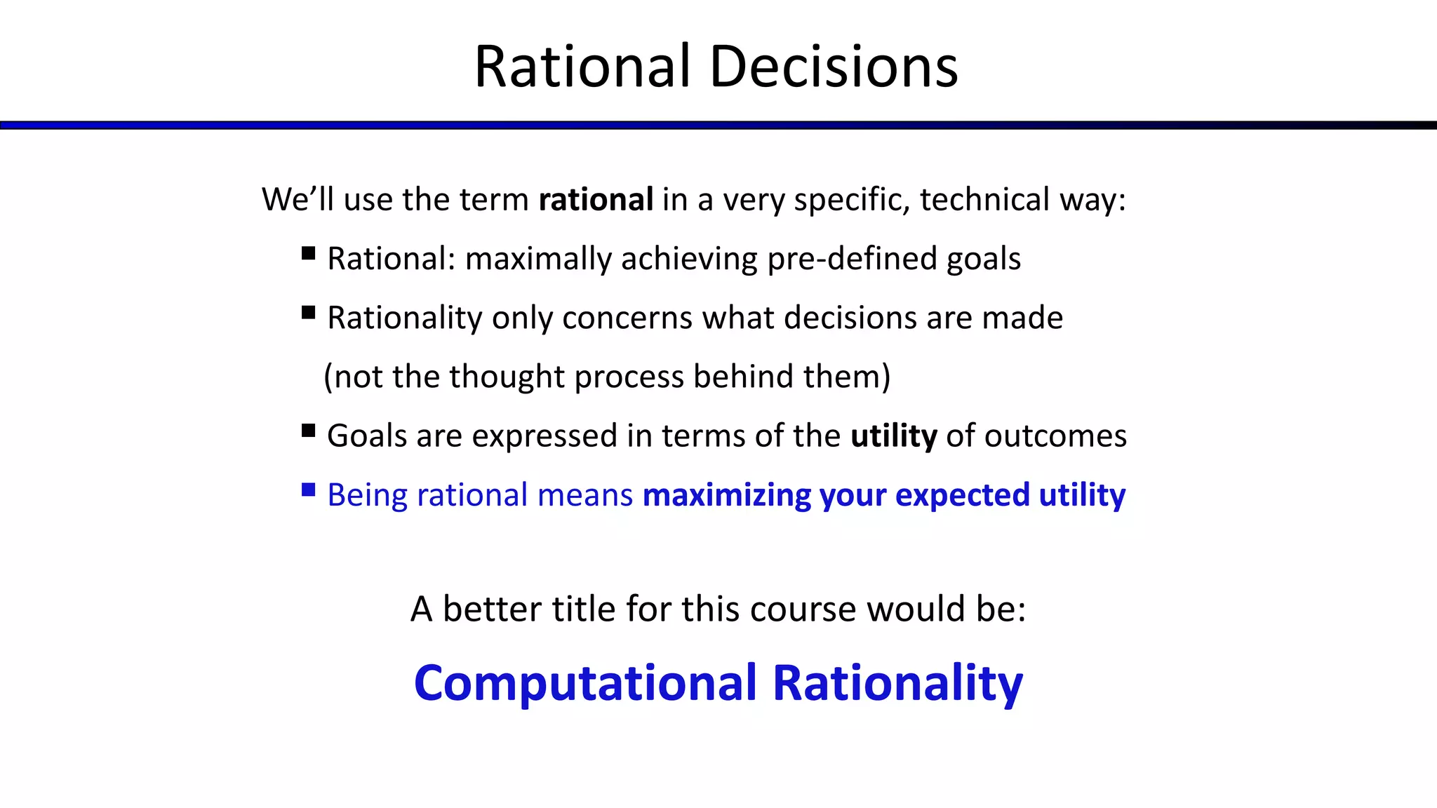 Sp14 cs188 lecture 1 - introduction | PPTX