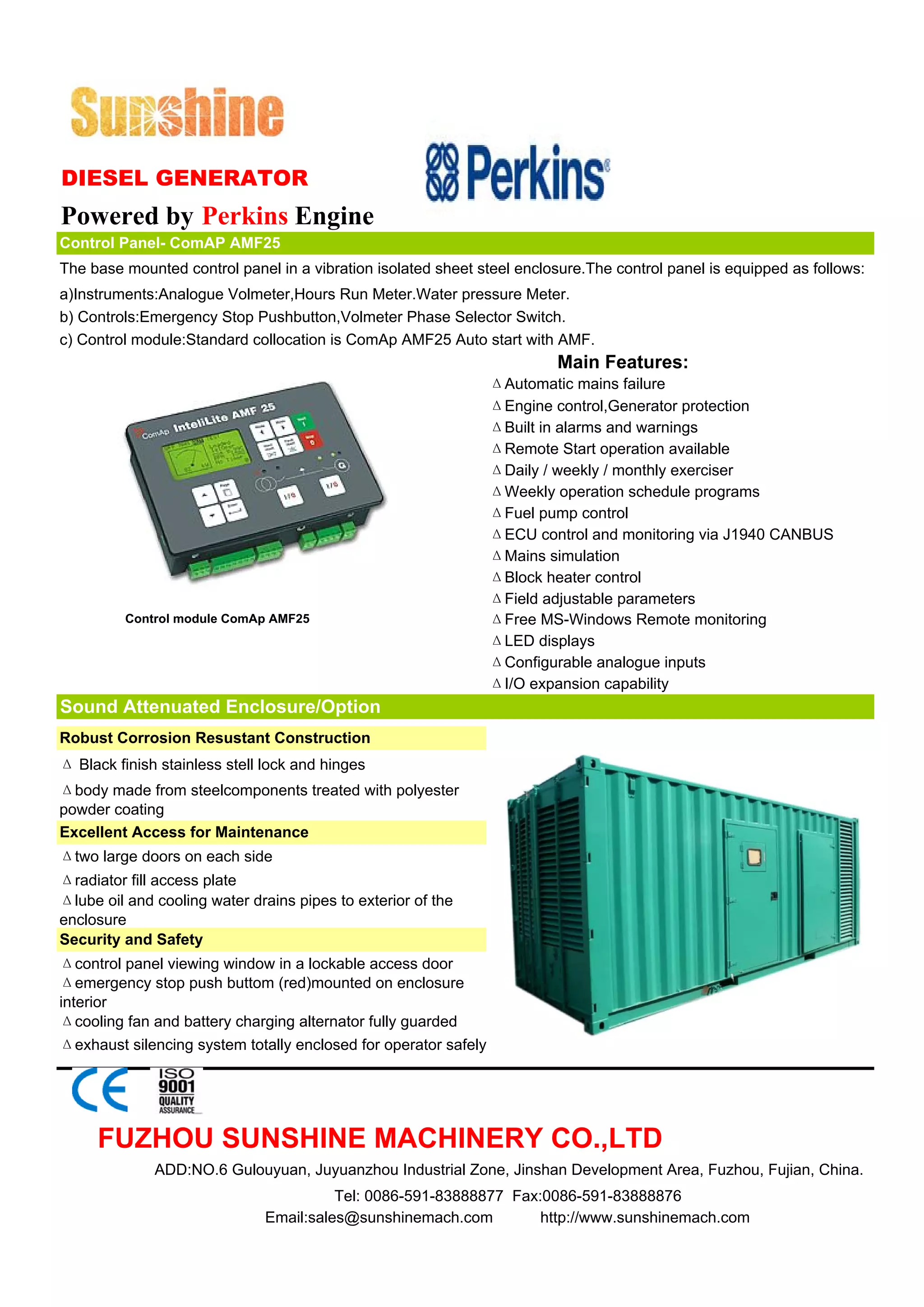 Sp1656 1324 kw uk perkins generator data sheet | PDF