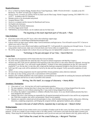 SP 17 Syllabus ESL 201 | PDF