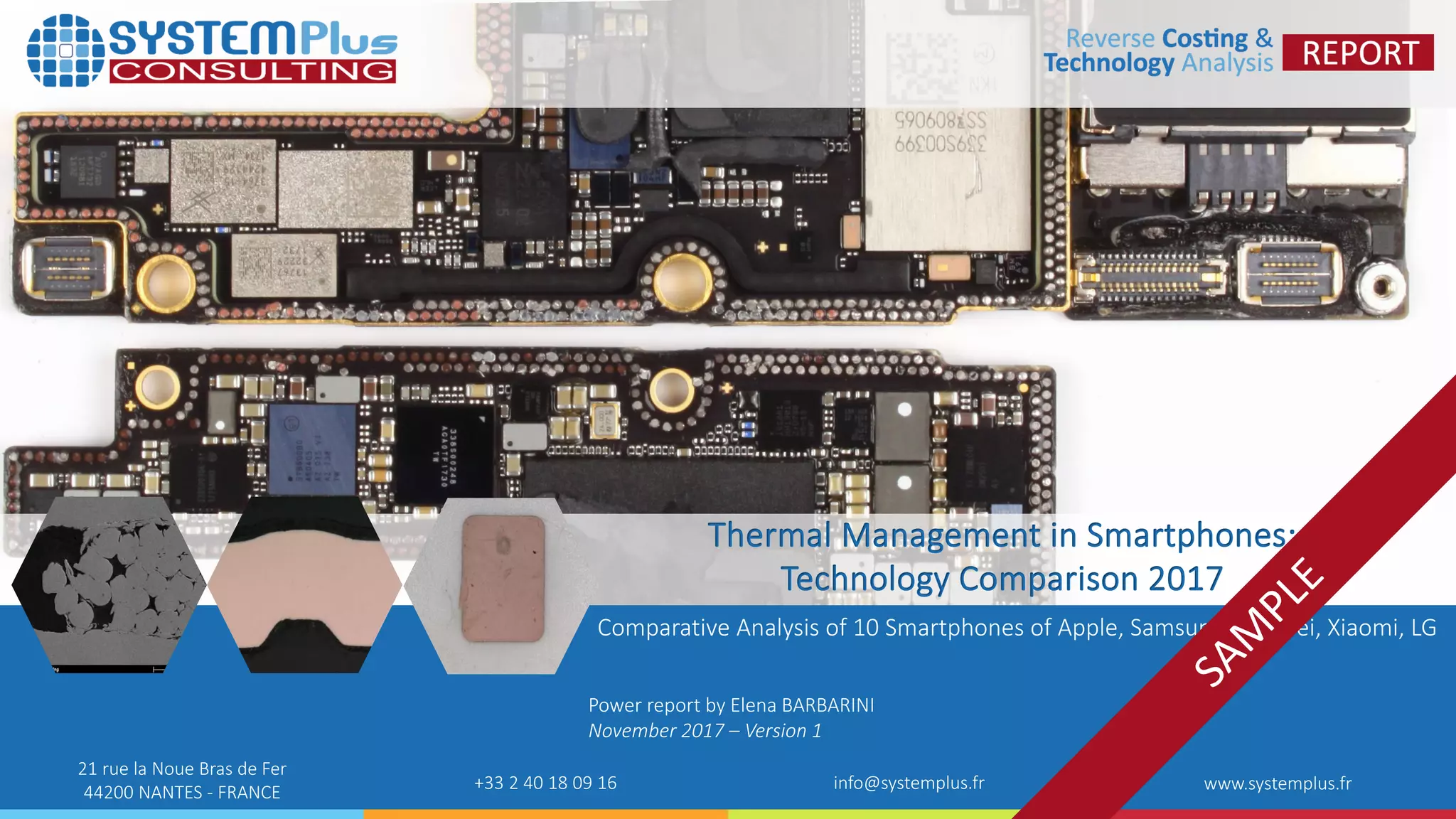 Thermal management smartphone overview 2017 teardown reverse costing ...