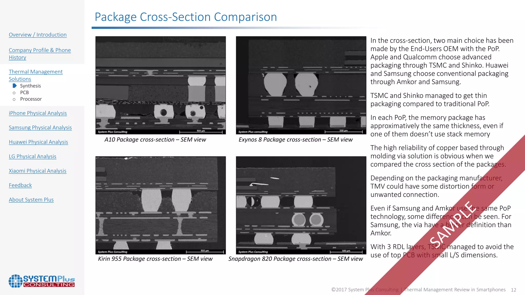 Thermal management smartphone overview 2017 teardown reverse costing ...