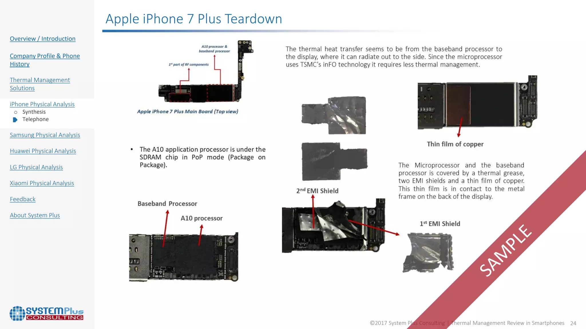 Thermal management smartphone overview 2017 teardown reverse costing ...