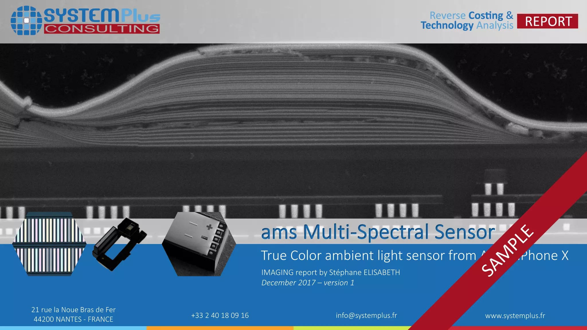 ams’ Multi-Spectral Sensor in the Apple iPhone X 2017 teardown reverse costing report published ...