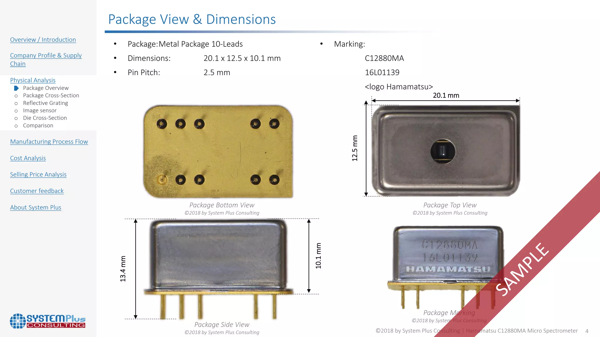 Hamamatsu C12880MA Micro-spectrometer | PDF