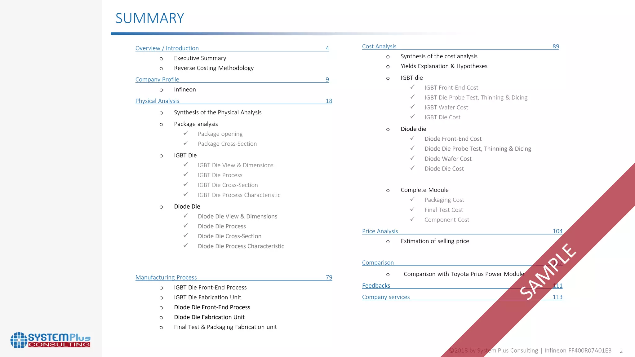 Infineon FF400R07A01E3 Double Side Cooled IGBT Module - 2018 teardown reverse costing report ...