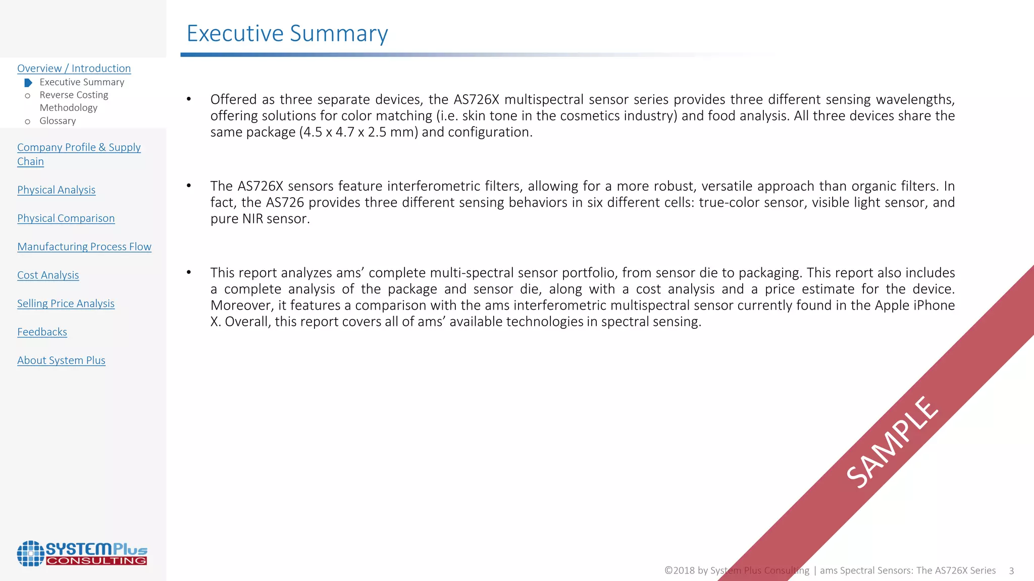 ams’ Spectral Sensor Portfolio: the AS726X Series report 2018 published by System Plus ...