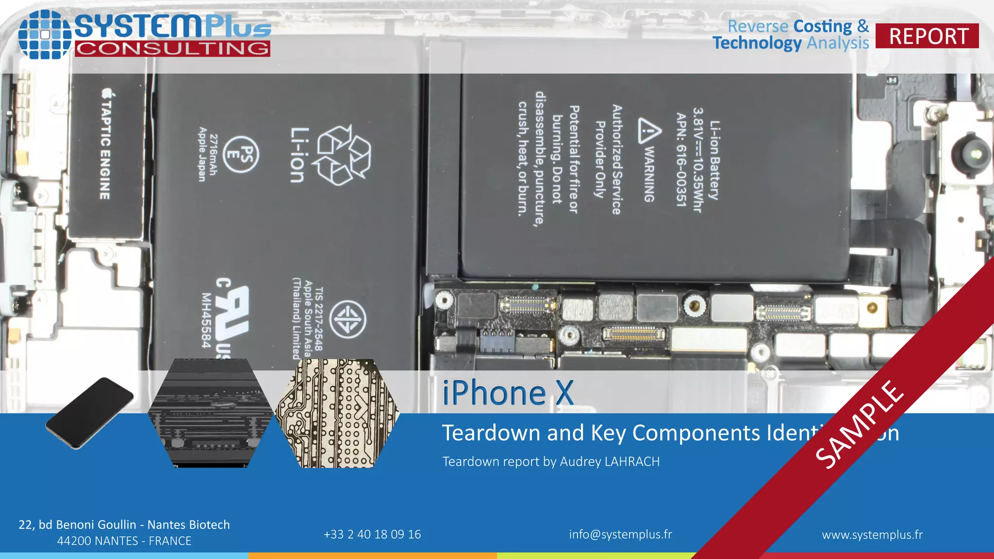 Apple iPhone X Teardown and Identification of Key Components report ...