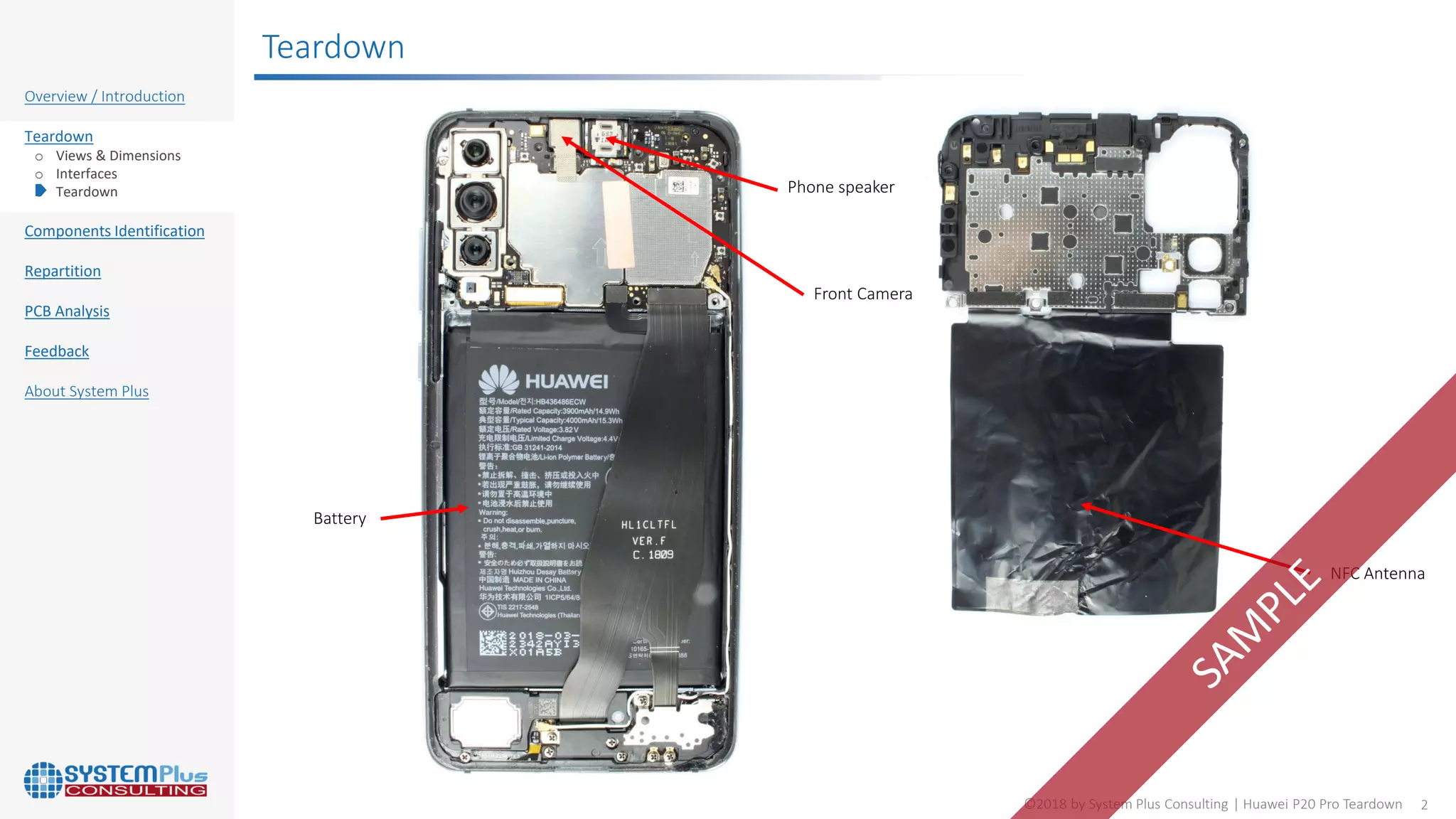Huawei P20 Pro Teardown and Identification of Key Components report ...