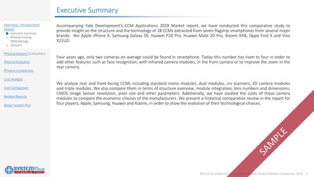 Mobile Camera Module Comparison 2019 | PDF