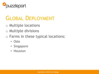 SharePoint 2010 farm architecture design infrastructure | PPT