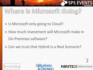 SP2013 Hybrid SPSPhoenix2013_owenallen | PPT