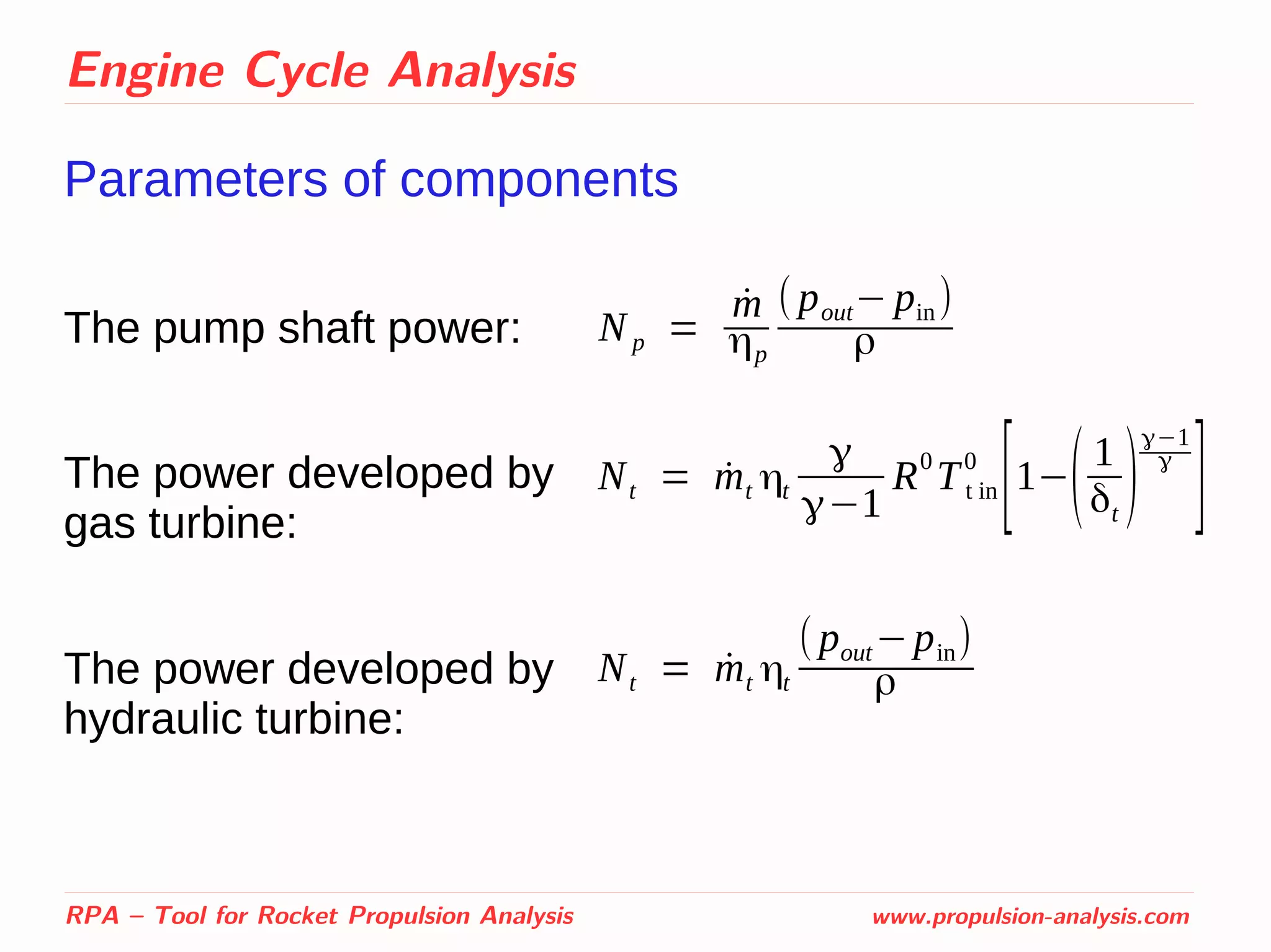 RPA - Tool for Rocket Propulsion Analysis | PPT