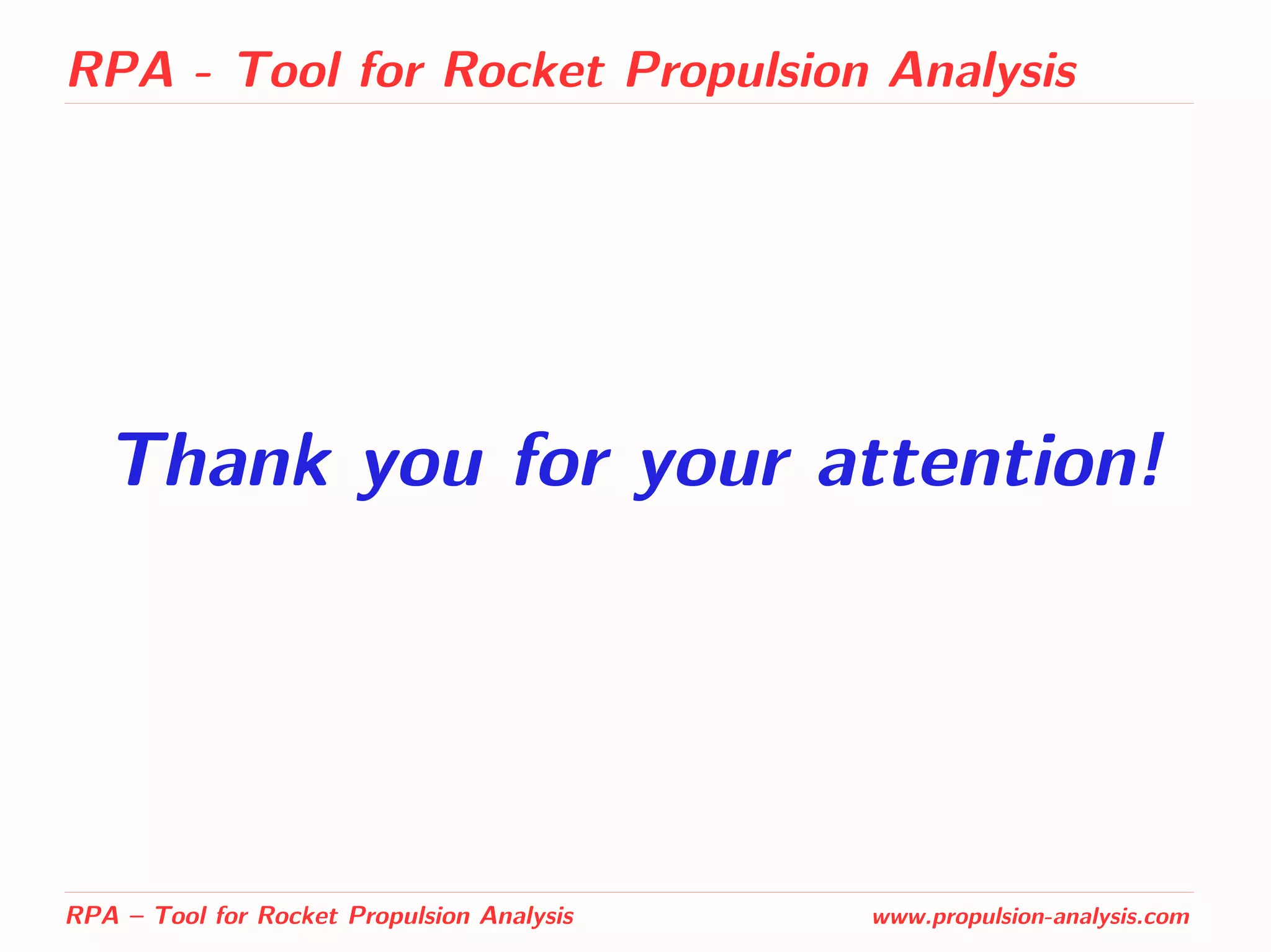 RPA - Tool for Rocket Propulsion Analysis | PDF