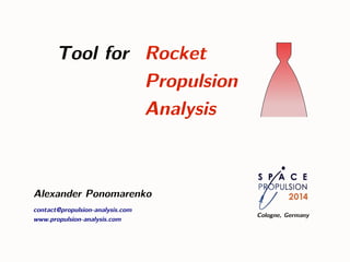 RPA - Tool for Rocket Propulsion Analysis | PDF