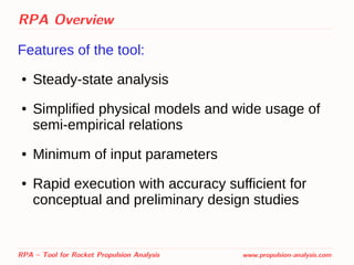 RPA - Tool for Rocket Propulsion Analysis | PDF