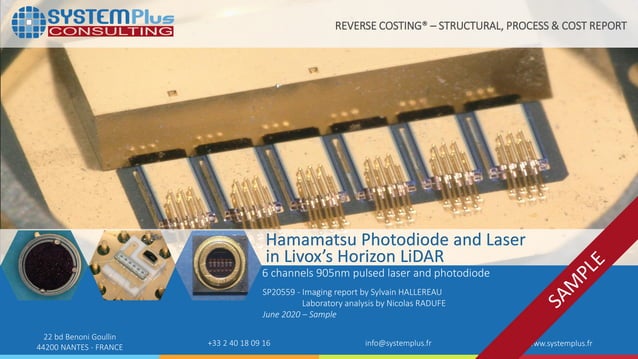 Hamamatsu Photodiode and Laser in Livox’s Horizon LiDAR | PDF | Cameras and Camcorders ...