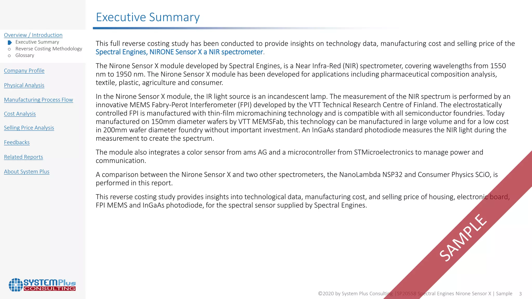 Spectral Engines Nirone Sensor X | PDF
